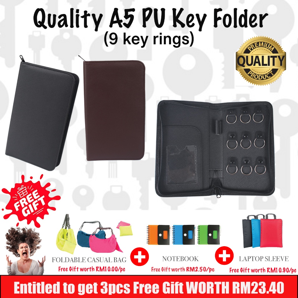 Promotion-Quality A5 PU Leather Key Folder/ Key Organizer/New House Key ...