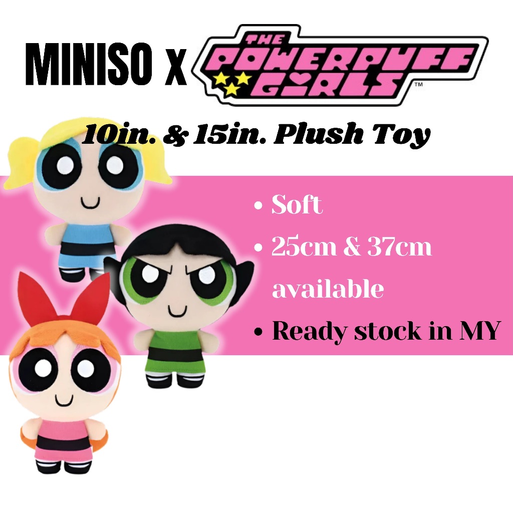 MINISO x Powerpuff Girls Plush Toy 10 Inches | Shopee Malaysia