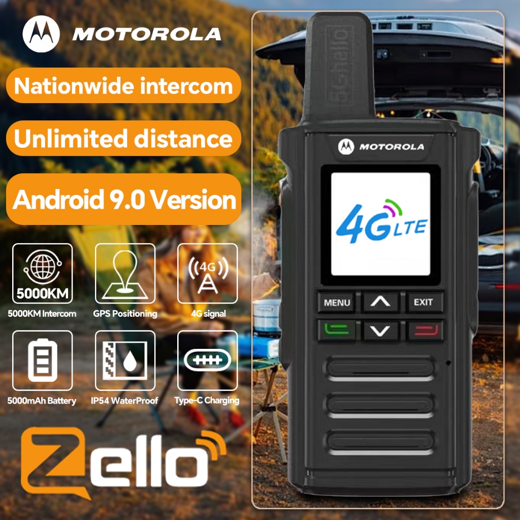 Zello 5000KM Walkie Talkie Motorola T99 4G WIFI SIM CARD Network Radio ...