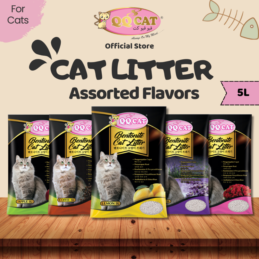 QQ Cat High Absorption Odor Control Bentonite Cat Litter (5L) | Shopee Malaysia