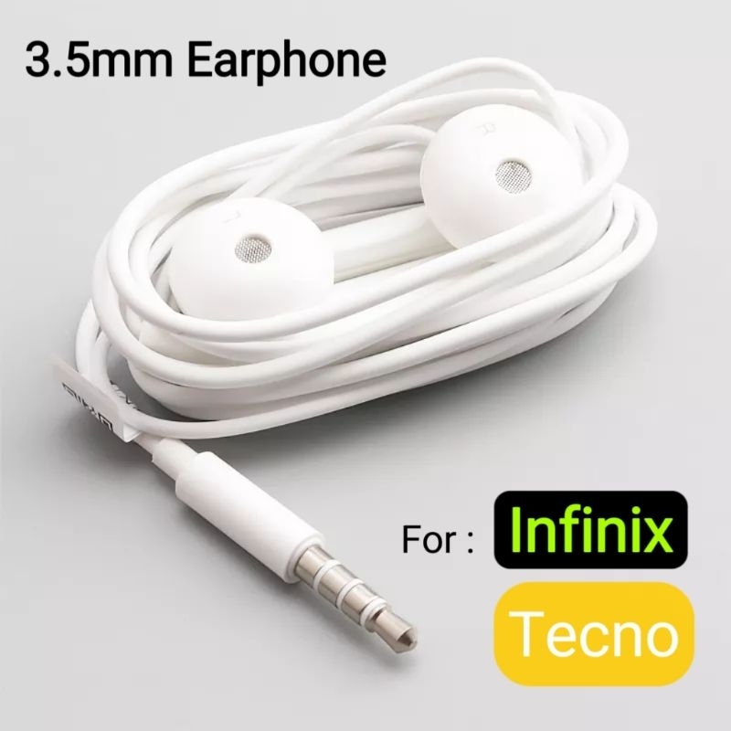 Infinix Smart 8 Pro Earphone 3.5mm Jack Headphones Support Microphone ...