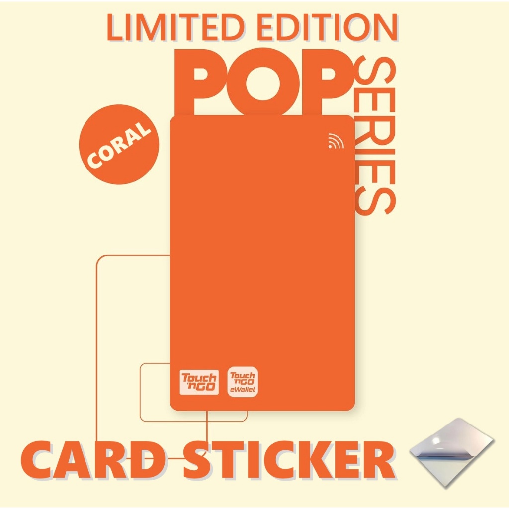 Pop Series Touch 'n Go Card Sticker (Coral Color Limited Edition)Touch ...