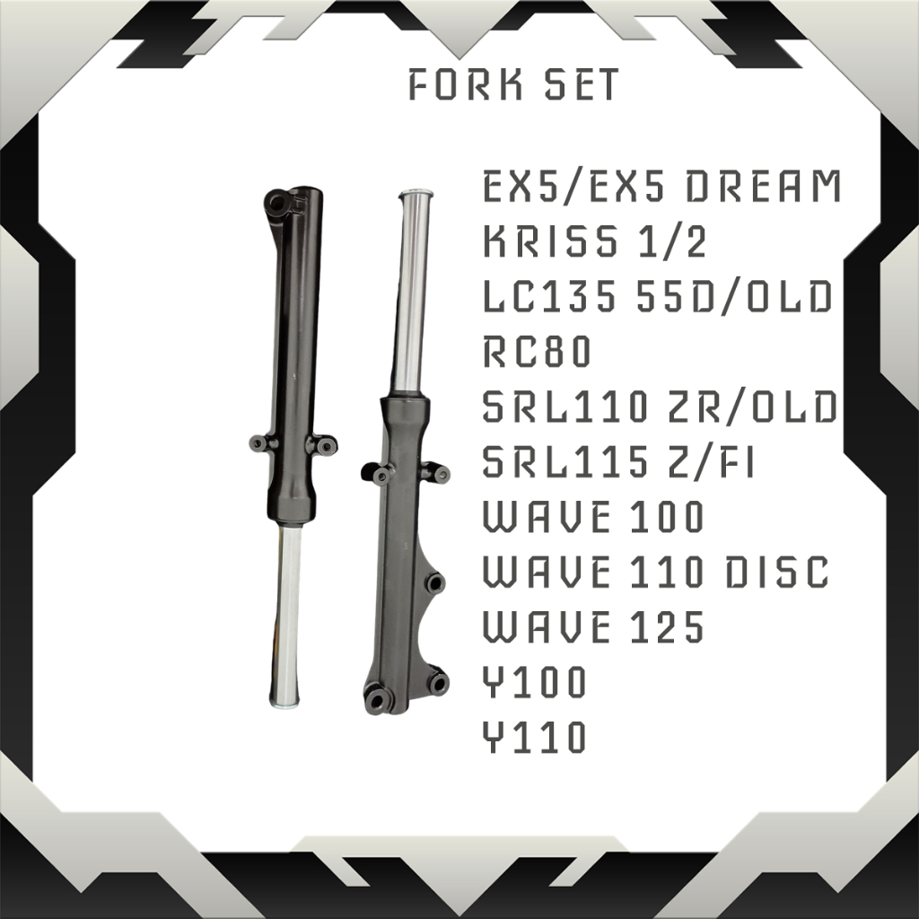 FORK SET EX5 DREAM KRISS 1 KRISS 2 LC135 55D OLD RC80 SRL110 ZR SRL115 ...