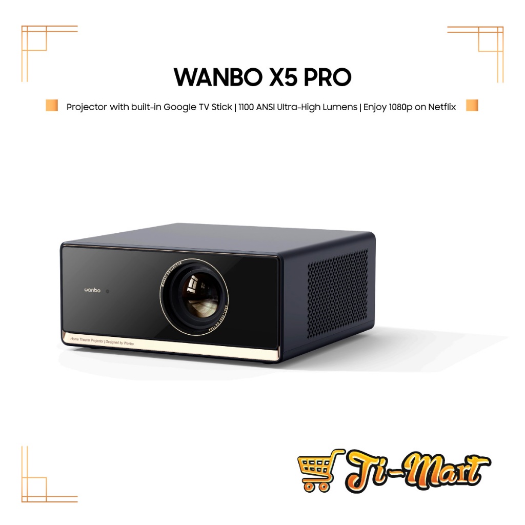 Wanbo X5 Pro 2025 | 1100ANSI Lumens | Support Online 4K | HDR10 | 12W HiFi Speakers | Google TV ...