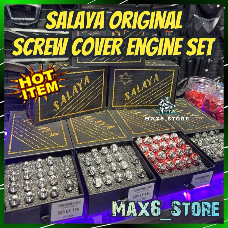 SALAYA SCREW CASING ENGINE FULL SET STAINLESS STEEL NVX Y15ZR Y16ZR ...