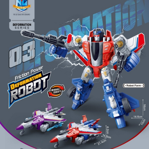 Toysbay Mechanical Inertia Transformer: Plane to Robot Action Figure ...