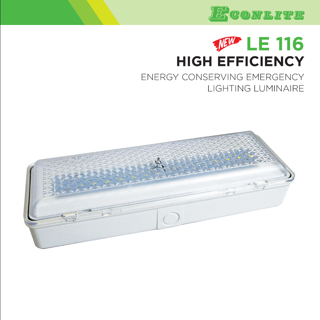 Econlite LE 116 Surface Mounting LE116 Lampu Kecemasan Emergency Light ...