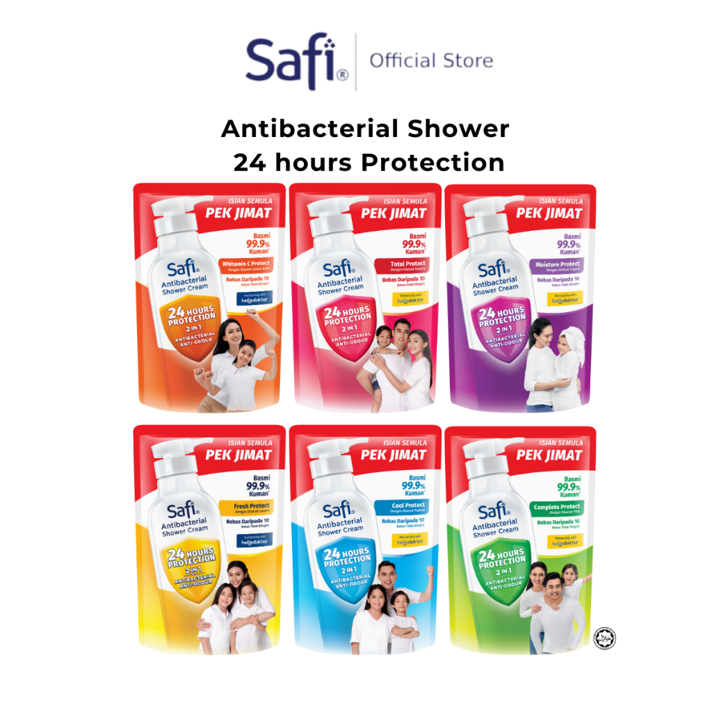 SAFI Antibacterial Shower 850g Cool Protect Moisture Protect Total ...