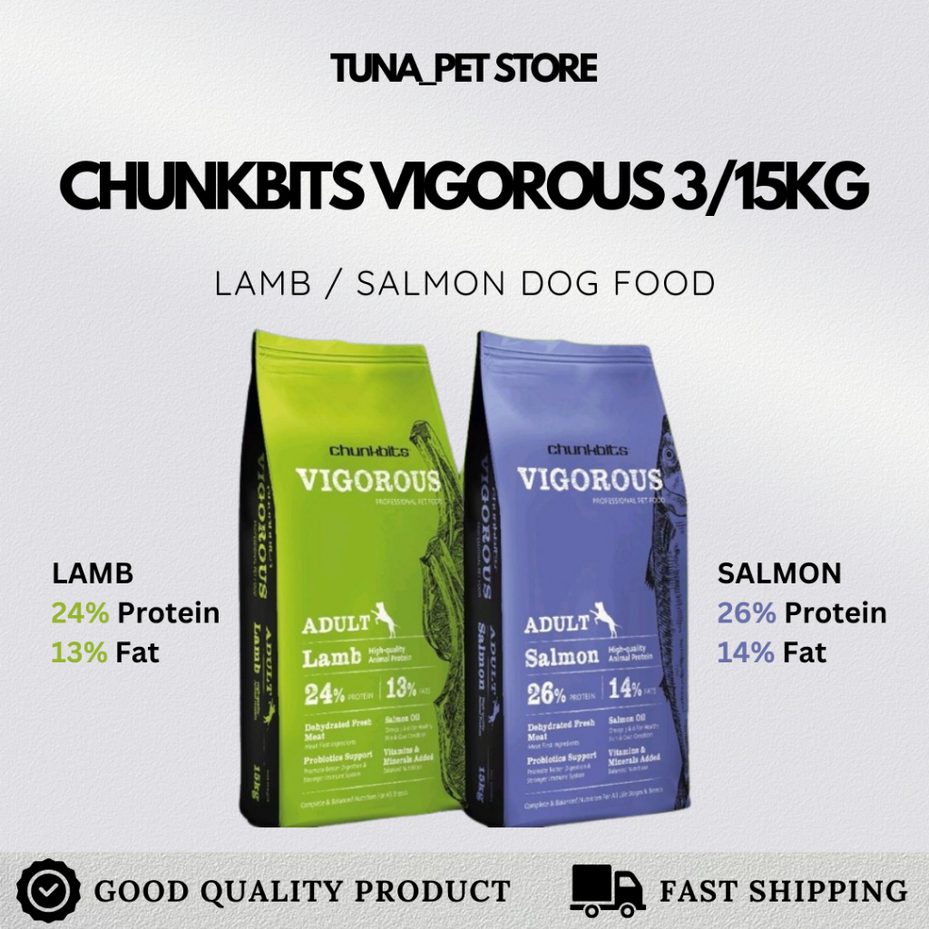 CHUNKBITS VIGOROUS DOG FOOD (3KG/15KG) PREMIUM PROFESSIONAL DOG FOOD ...