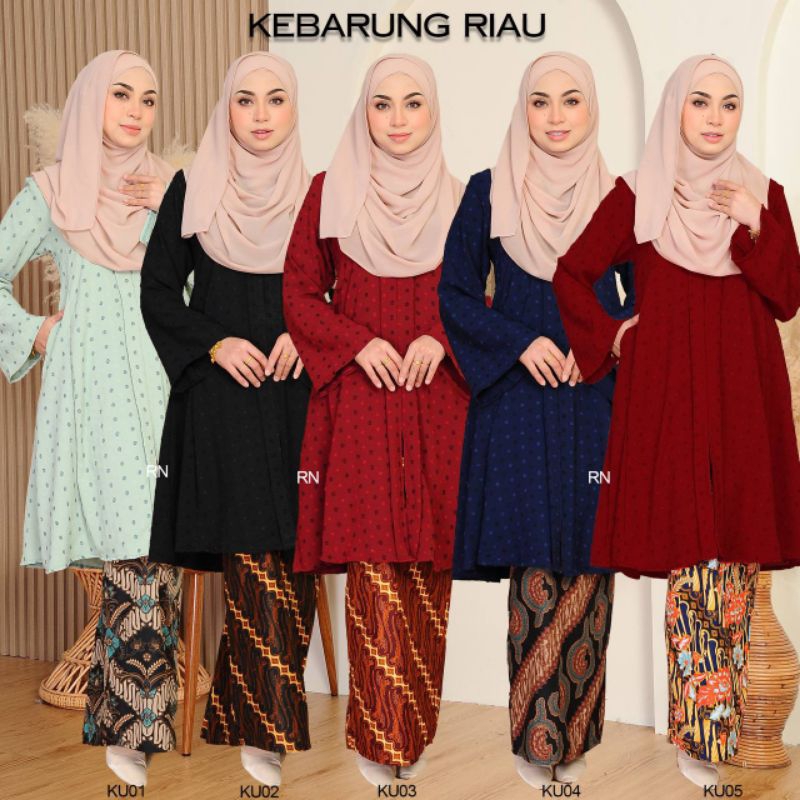 kebarung Riau modern (ironless) kebaya muslimah | Shopee Malaysia