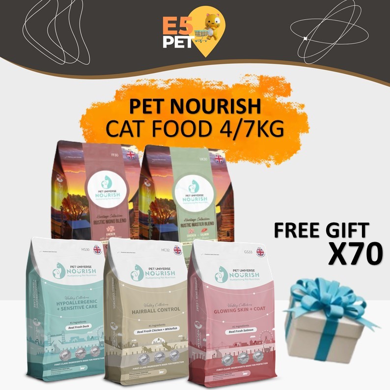 [Free Gift x70] PET UNIVERSE NOURISH Cat Dry Food 4kg Vitality 7kg ...