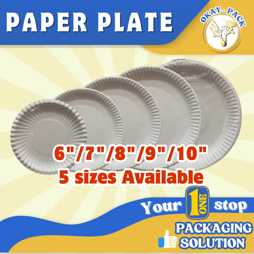 20pcs Disposable Paper Plate / Party Paper Plate /Paper Plate Buffet ...
