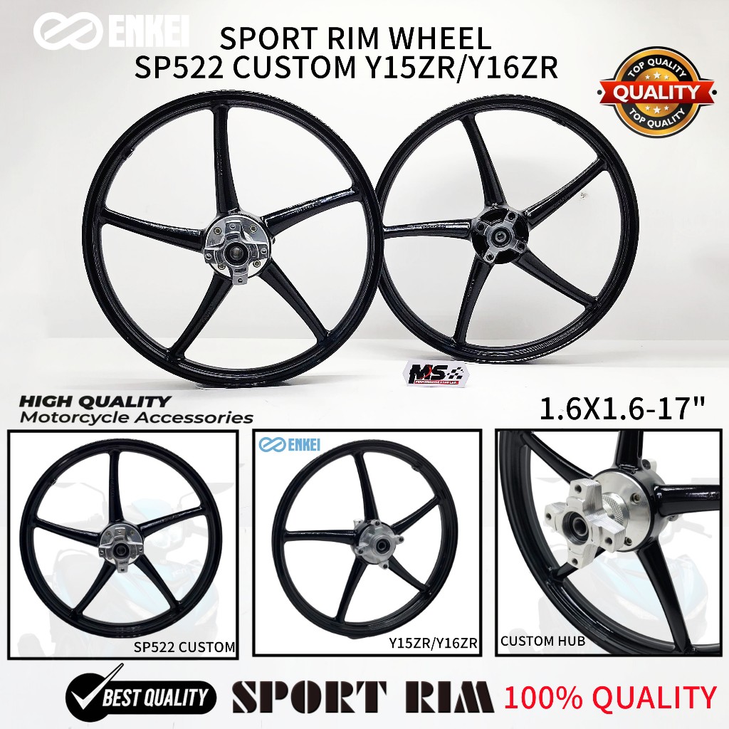 Sport Rim Wheel Enkei SP522 Custom Hub Y15ZR/Y16ZR | Shopee Malaysia