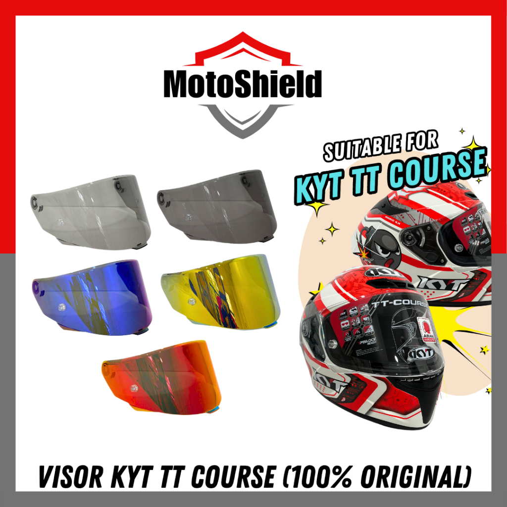 Visor Original KYT TT Course (KYT Full Face) | Shopee Malaysia