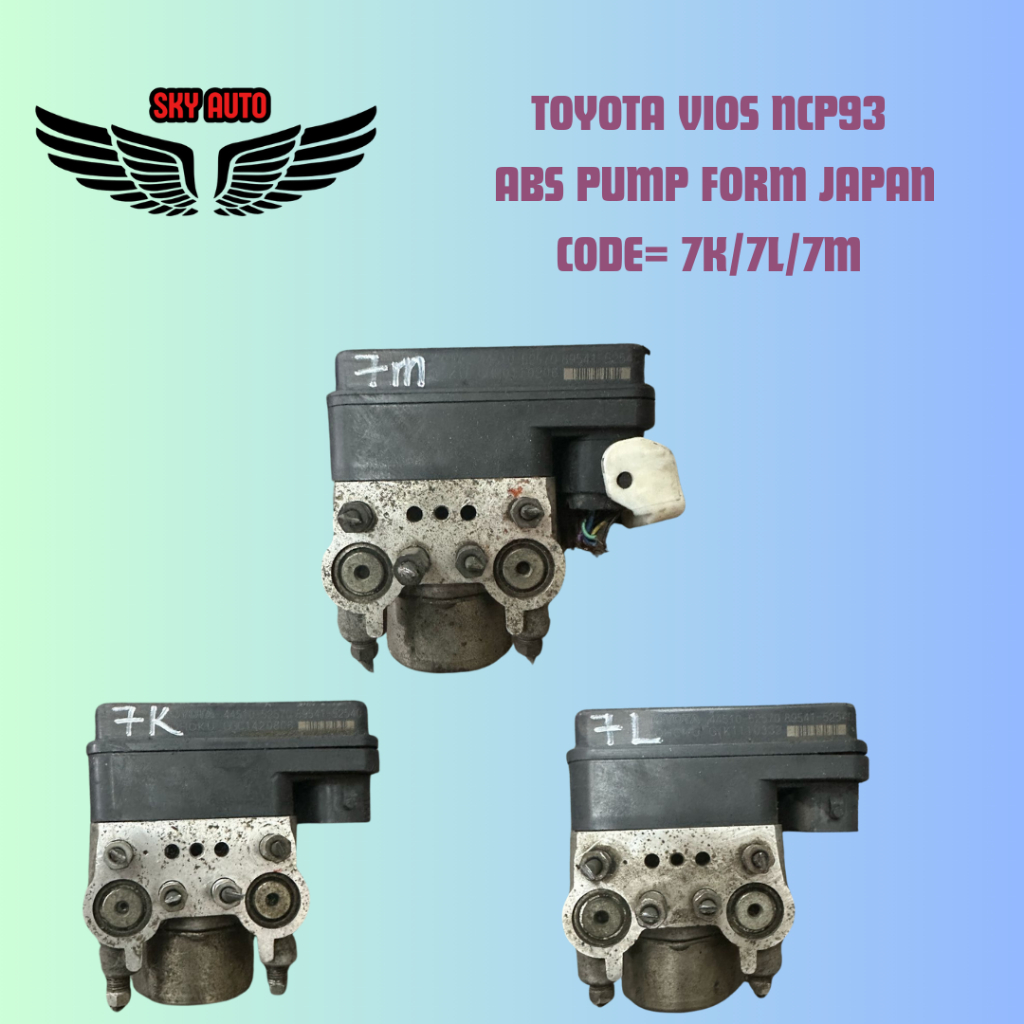 Toyota Vios NCP93 1.5 ABS Pump Original Japan 7K / 7L / 7M | Shopee ...