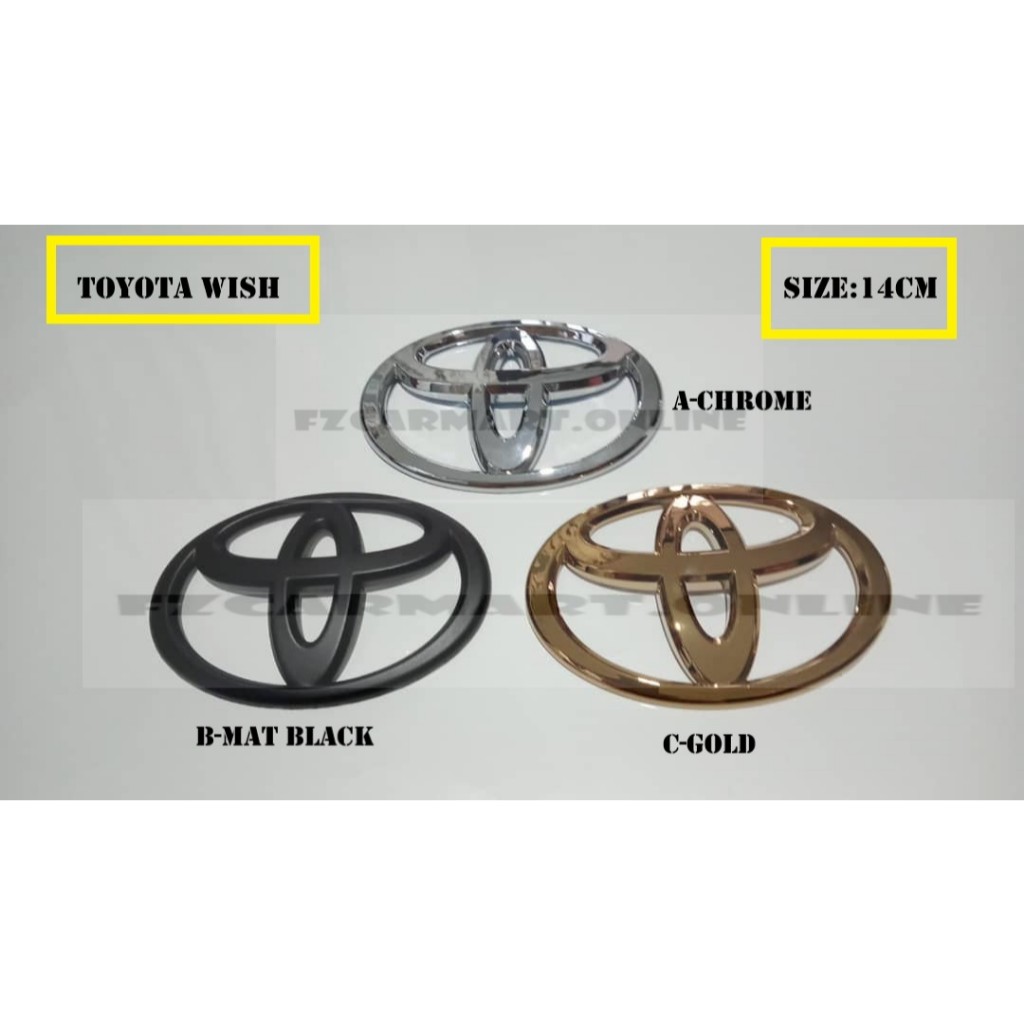 TOYOTA WISH EMBLEM LOGO - (ABS) | Shopee Malaysia