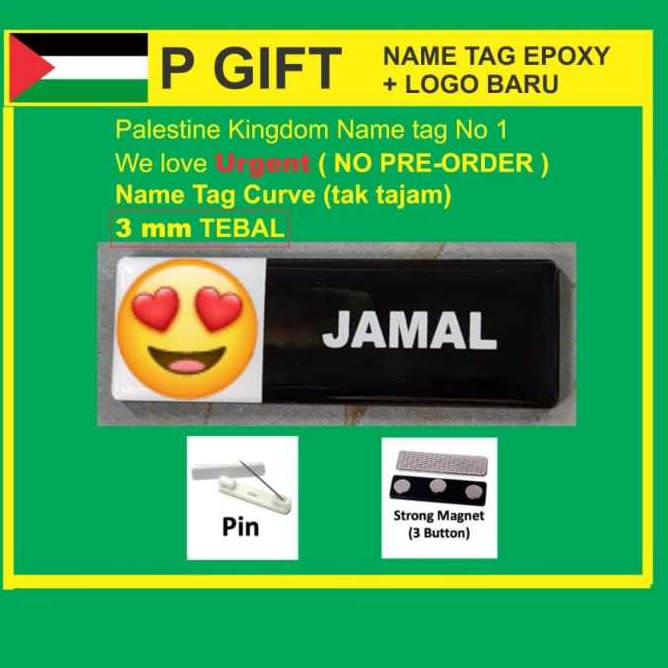 Name Tag with GURU EPOXY LOGO Baru Tag nama guru Pin/MagnetMagnet cikgu ...