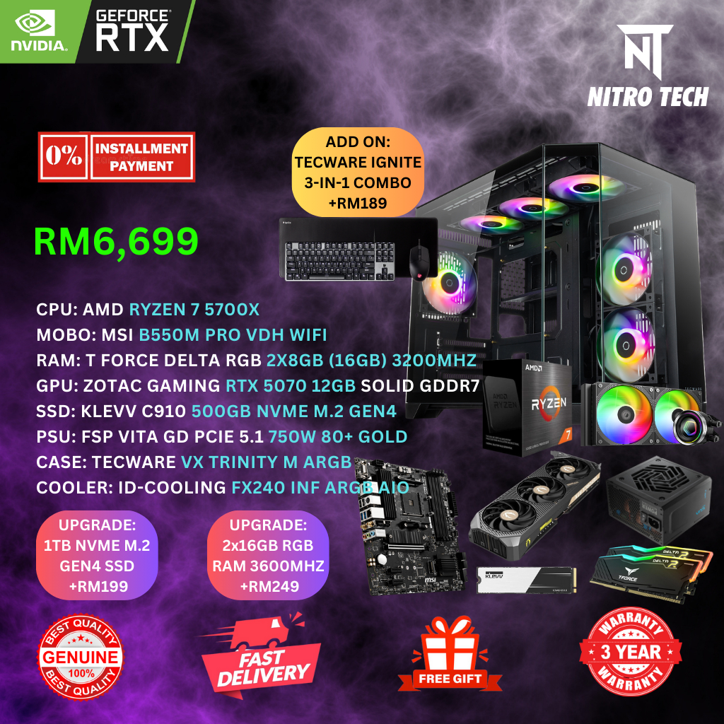 HIGH END GAMING PC INTEL I7 14700 / RYZEN 7 7800X3D + RTX 5090 / RTX ...