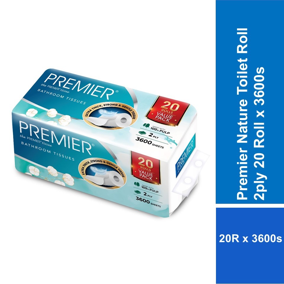 Premier Nature Toilet Roll 2ply 20 Roll x 3600s | Shopee Malaysia