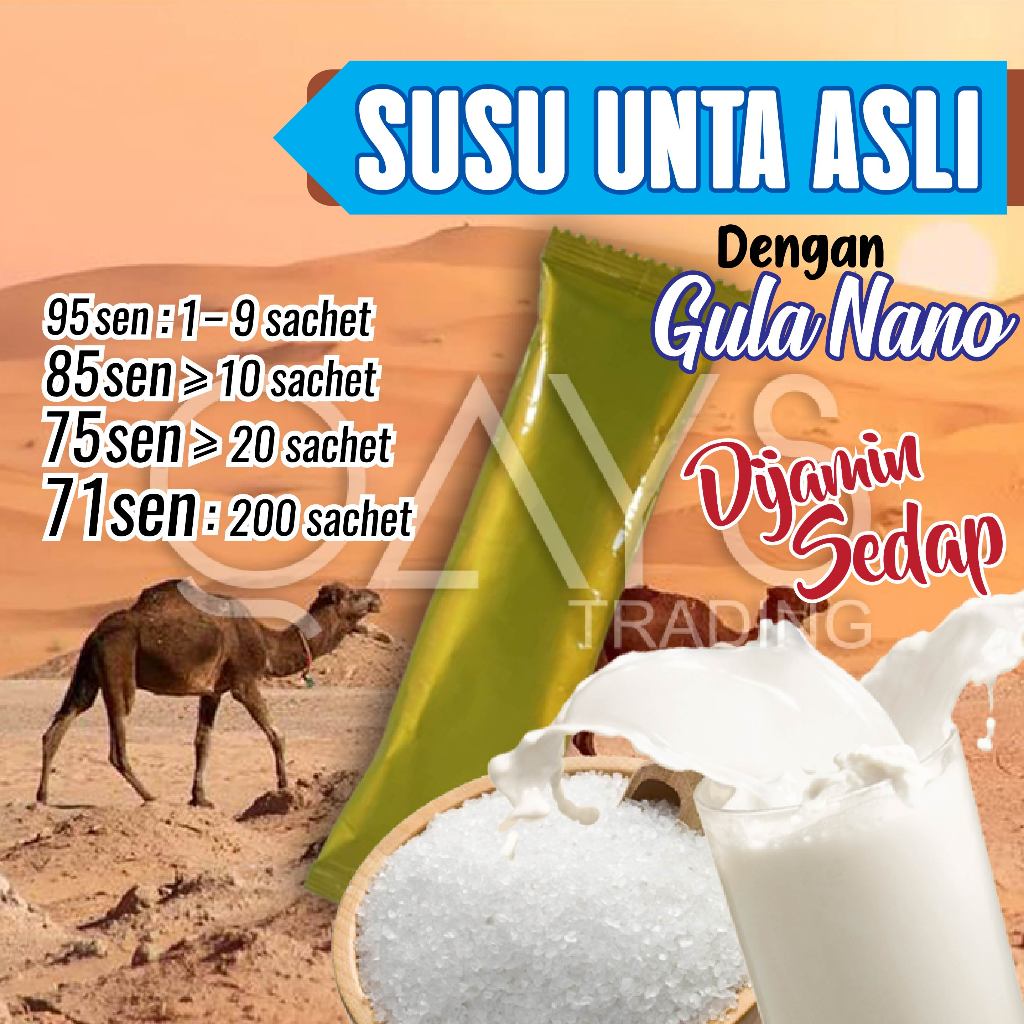 Lelong U11 Susu Unta Asli Gula Nano Brand Popular & Sedap | Shopee Malaysia