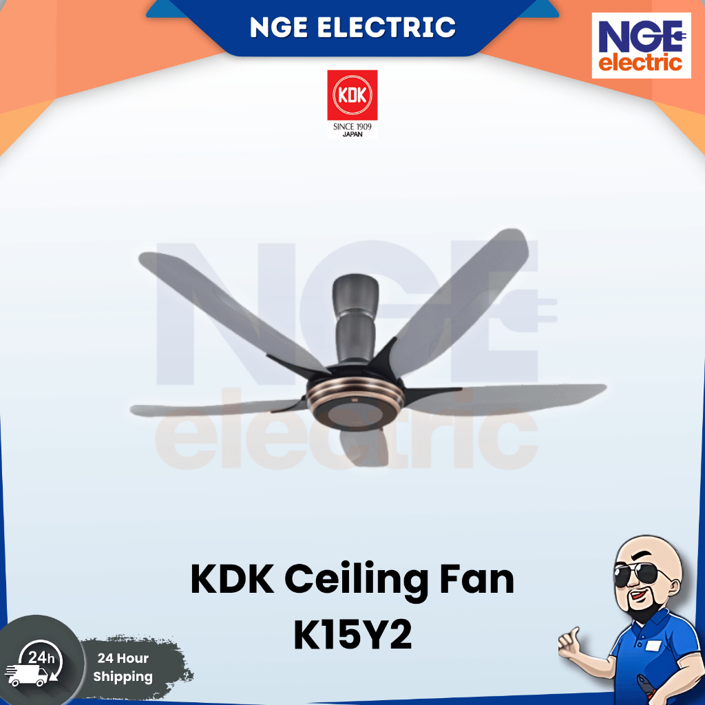 FAN| KDK K15Y2 V-Touch Kipas Siling (150cm/60″) AC Ceiling Fan 5 Blade ...