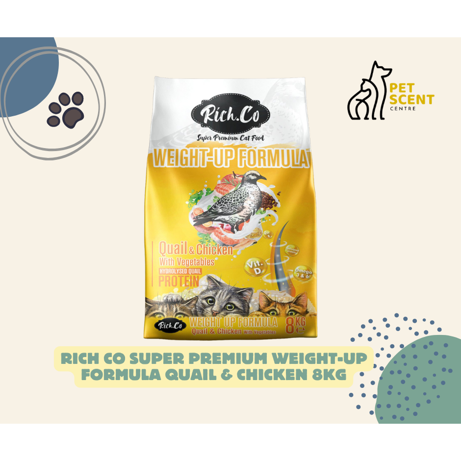 RICH CO SUPER PREMIUM WEIGHT-UP FORMULA QUAIL & CHICKEN 8KG | Shopee ...
