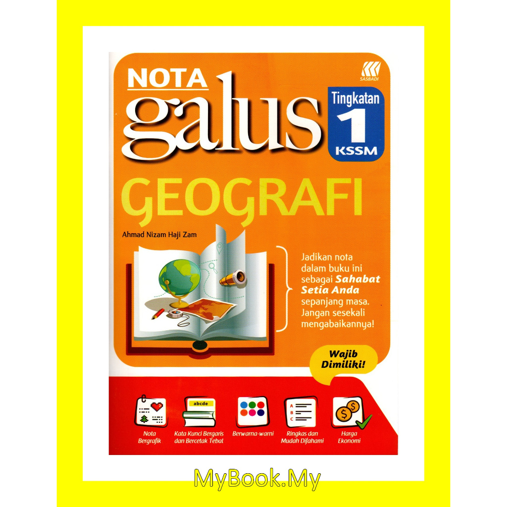 *BARU* MyB Buku Rujukan/Nota : Geografi - Nota Galus Tingkatan 1 KSSM (Sasbadi) | Shopee Malaysia
