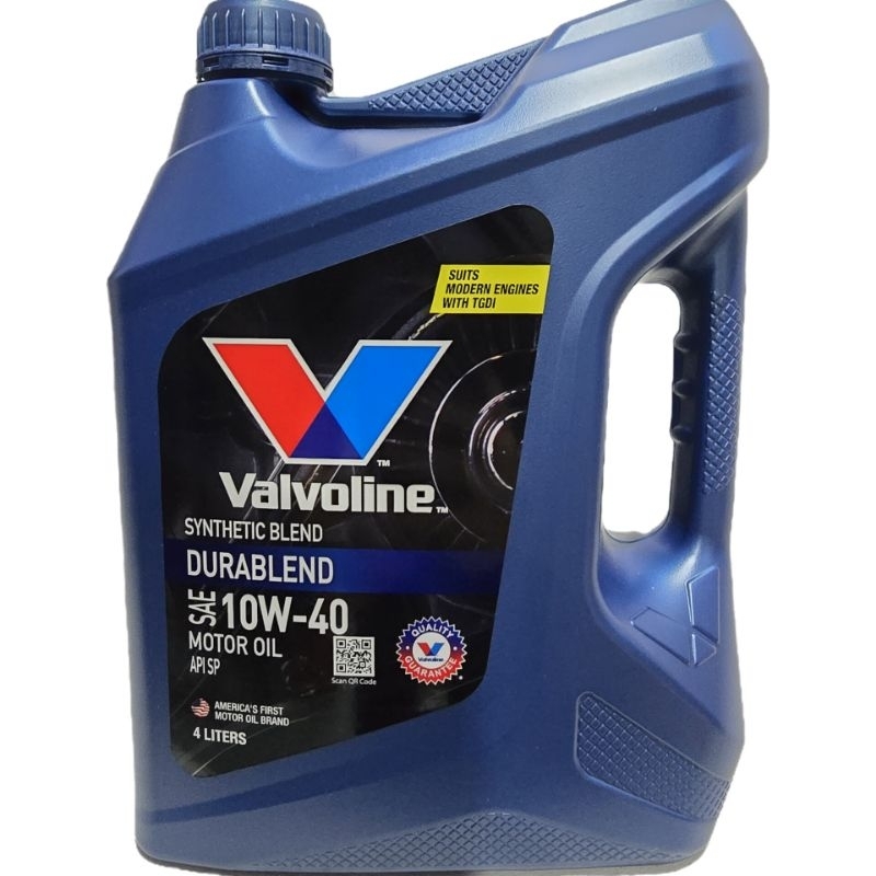 Valvoline Durablend Semi Synthetic Car Engine Oil (4L) SAE 10W40 ...