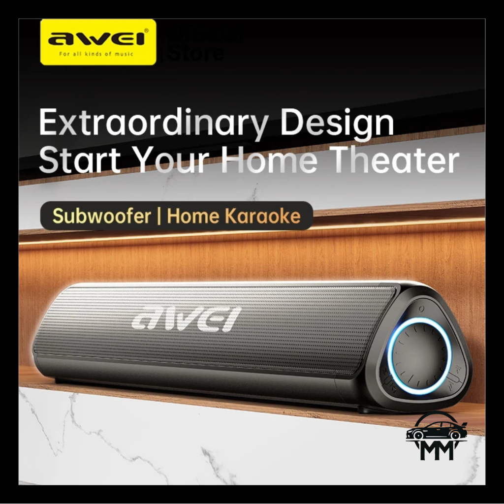 Awei Y333 TV Home Speaker Bluetooth Subwoofer Bass Soundbar Built-In ...