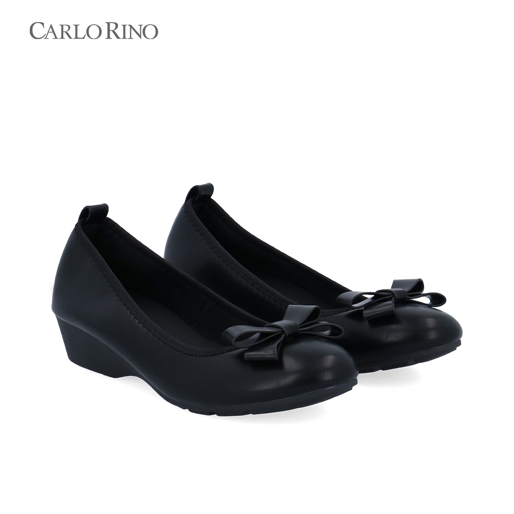 Carlo Rino Palmer Classic Bow Pumps - Black | Shopee Malaysia