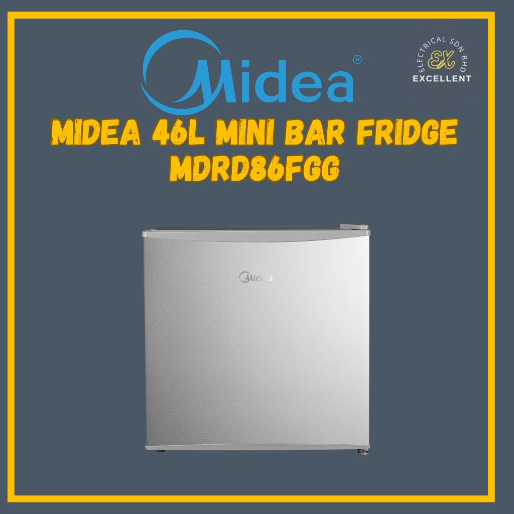(SABAH) MIDEA 50L Mini Bar Refrigerator MDRD86FGG PETI SEJUK KECIL 小冰箱 ...