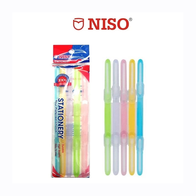 Niso PF7206 Plastic Paper Fastener 5 Colour Durable Extended Clip Paper ...