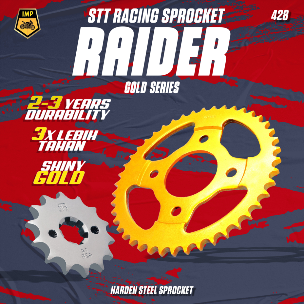 SPROCKET RAIDER R150 SUZUKI 428 SPROCKET MOTOR HARDEN STEEL STT SPOKET ...