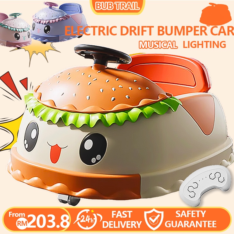 Kereta mainan elektrik 2 Seat Baby toy Light music dodgem Gift 360 ...