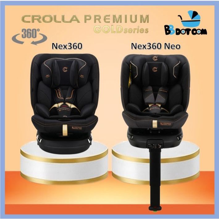 Crolla Premium Gold Series Newborn Infant Baby Car Seat Nex360 R129 ...