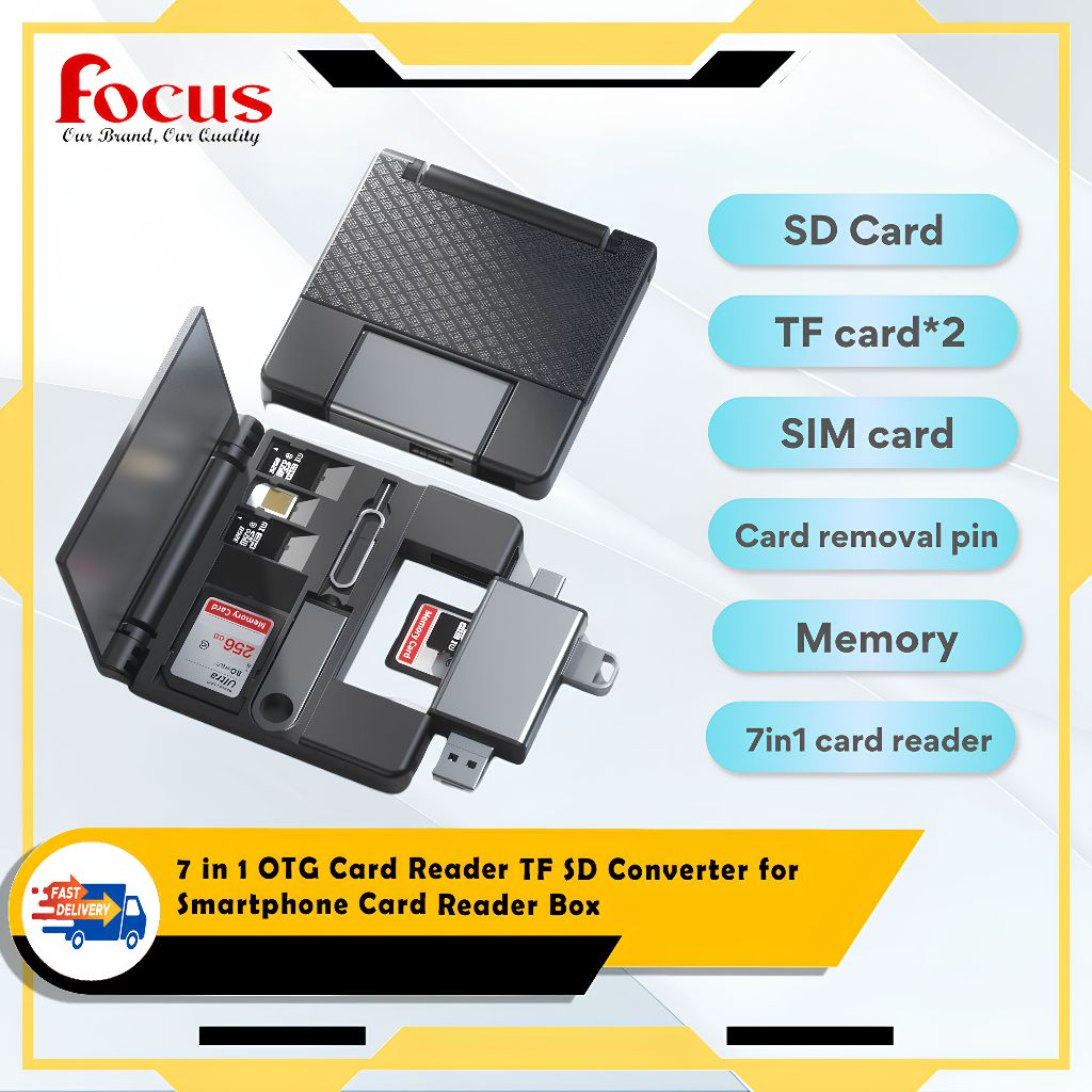 7 in 1 OTG Card Reader TF SD Converter for Smartphone Card Reader Box ...