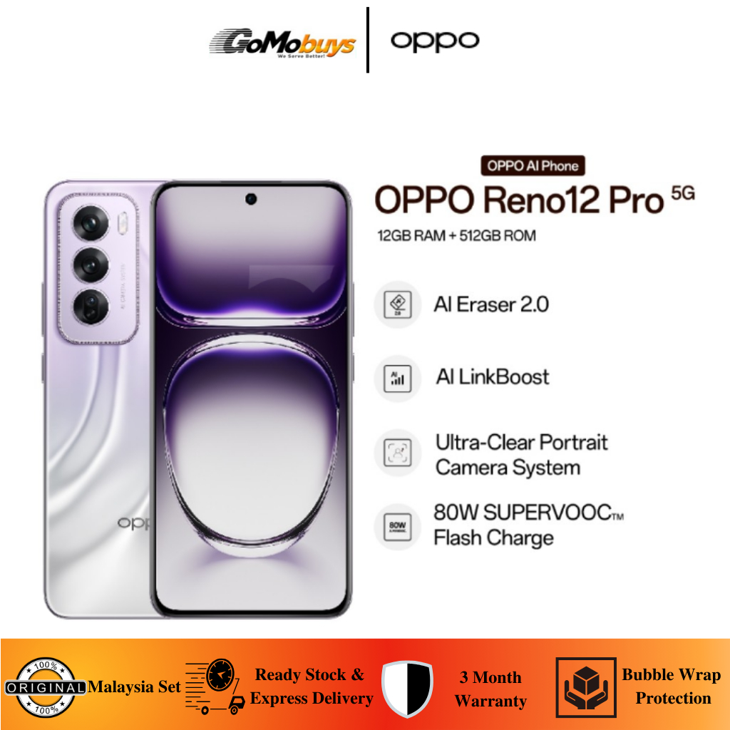 (DEMO NEW SET) OPPO RENO 12 5G / RENO 12 PRO 5G (12+512GB) 100% ...