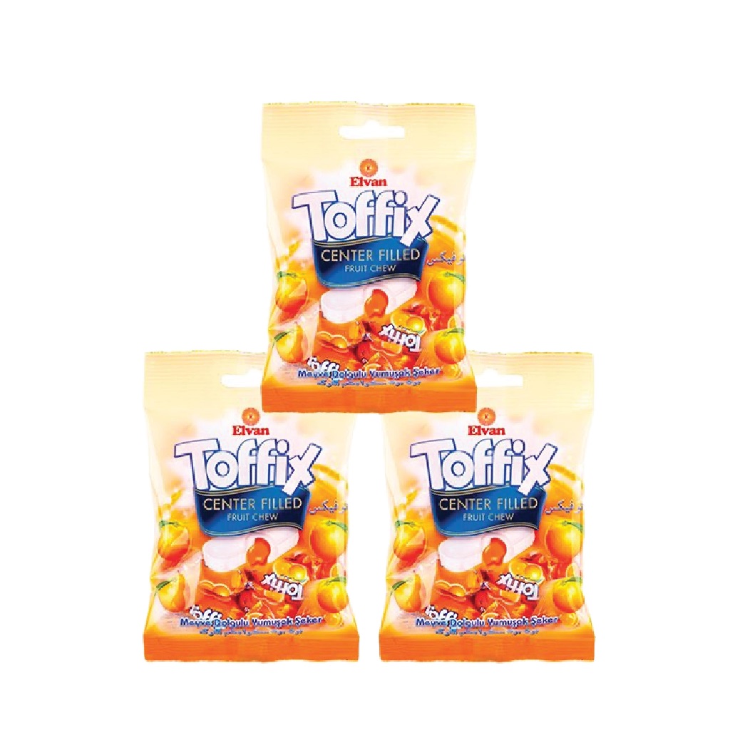 Toffix Chewing Sweets with Orange Flavour 3 Bags - (3X90g) | Shopee ...