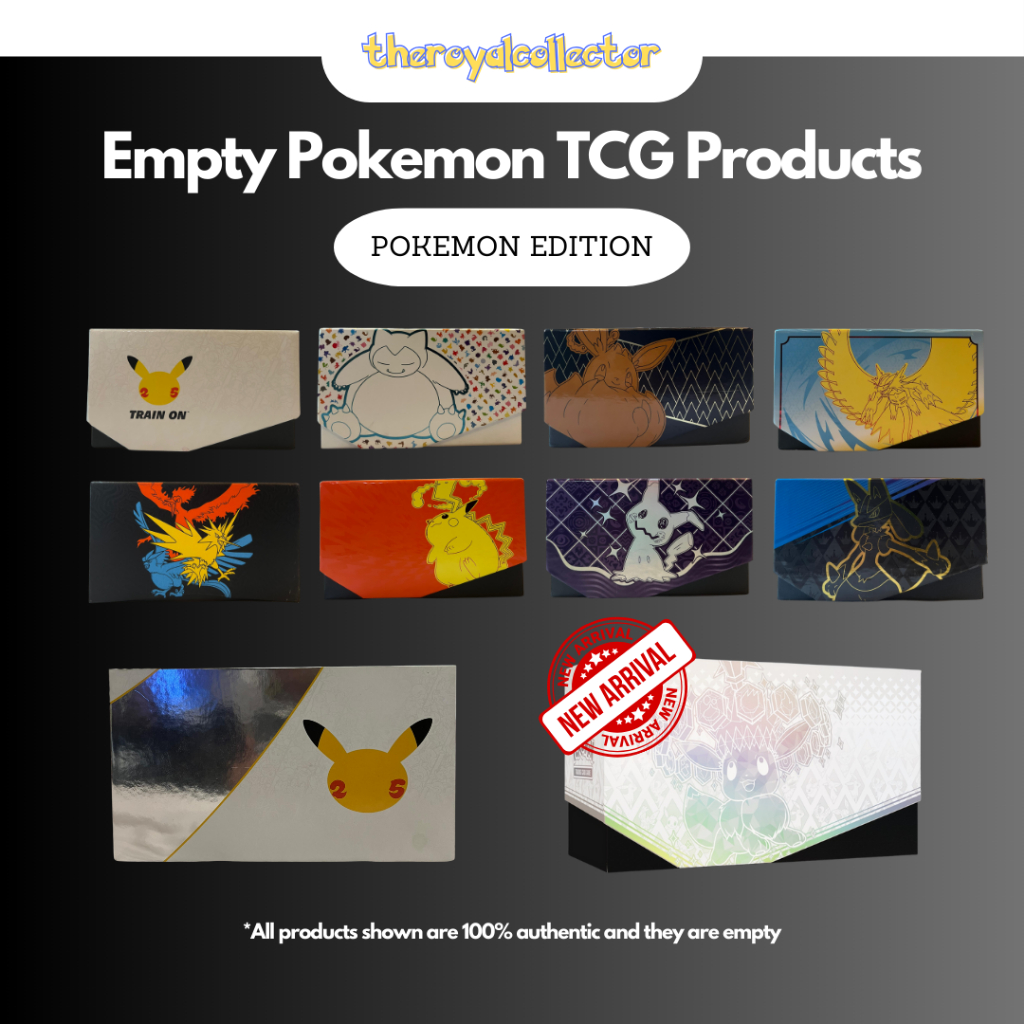 [EMPTY] Pokemon Official Product Boxes (Elite Trainer Box, Tins ...