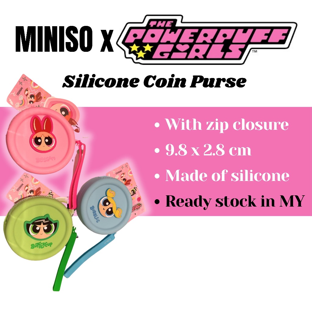 MINISO x Powerpuff Girls Silicone Coin Purse Holder | Shopee Malaysia