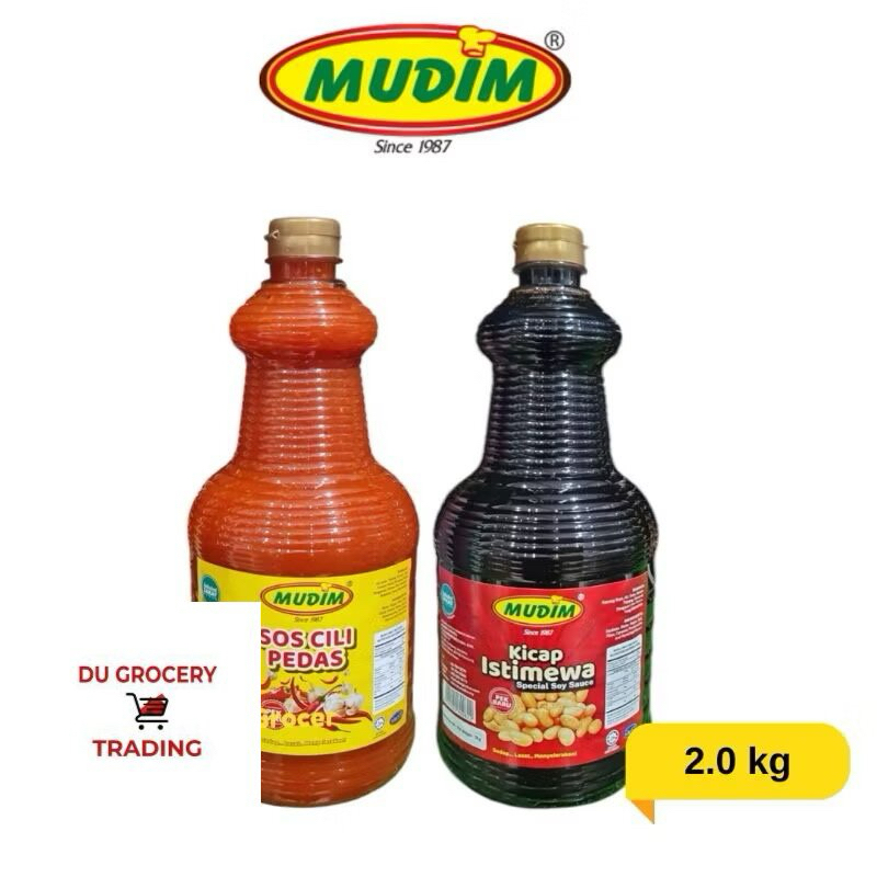 Mudim Kicap Sos Cili Pedas 2kg Soya Sauce Istimewa Ketchup Hot Chilli ...