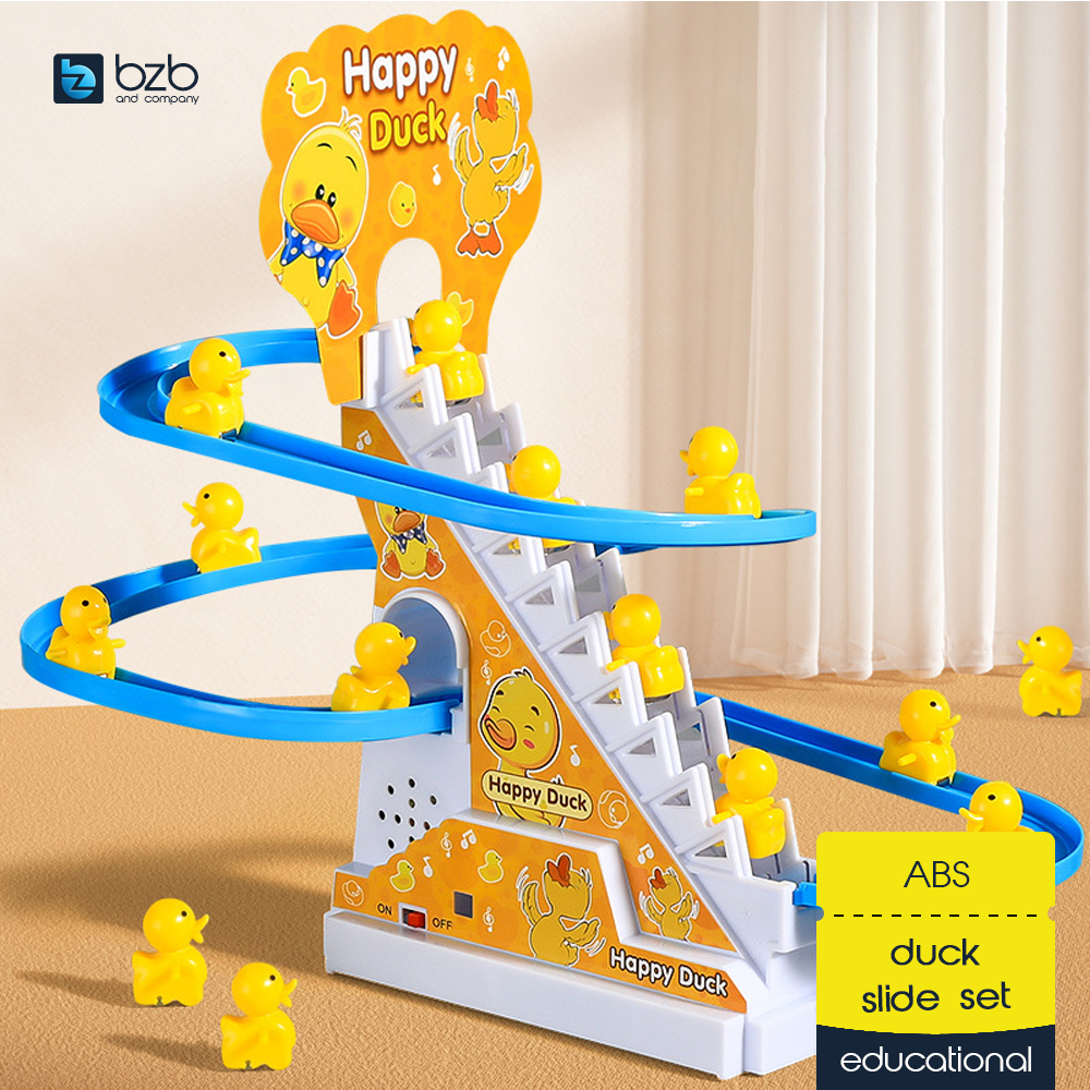 Little Duck Slide Toy Set Electronic Climbing Stairs Track Children ...