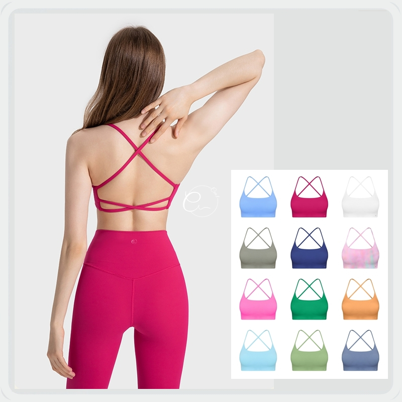 Con.t YBRA1074 Narrow Shoulder Straps That Cross At The Back And Covered Elastication At The Hem ...