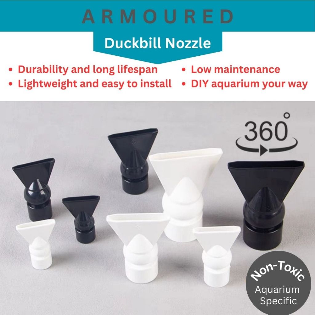 Aquarium Duckbill Nozzle Water Outlet PVC Fitting for DIY Fish Tank ...