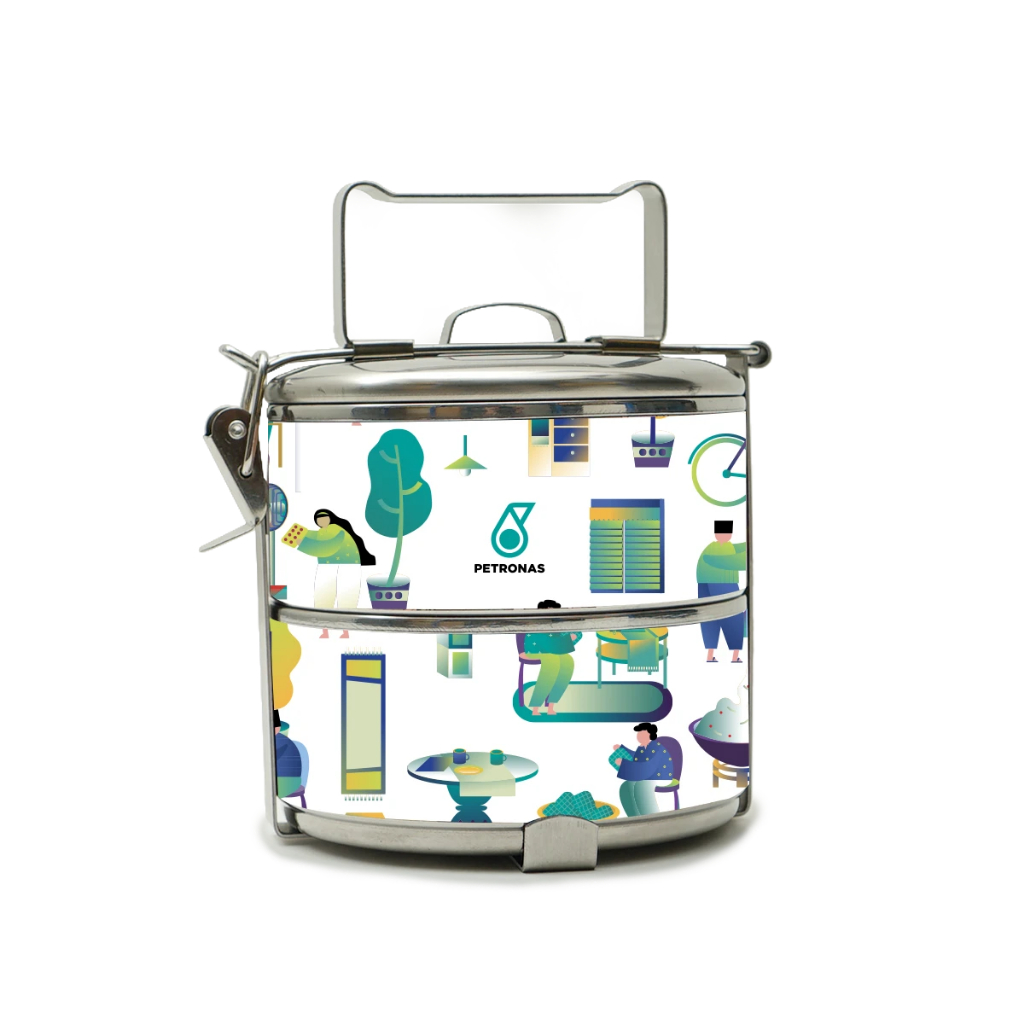 PETRONAS Raya 2025 Stainless Steel Tiffin - White | Shopee Malaysia