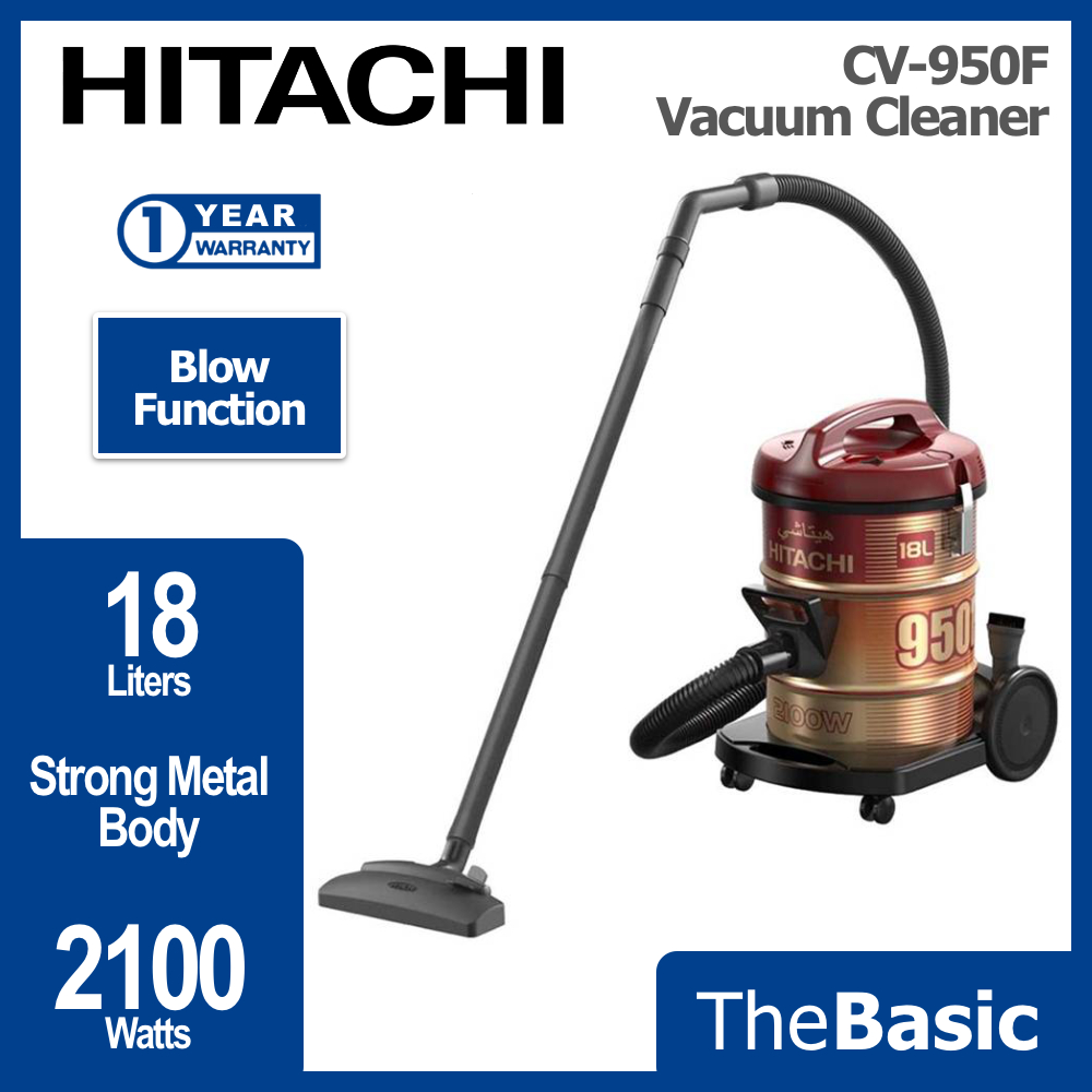 HITACHI 2100w High Power Metal Body 18L Vacuum Cleaner ( CV-950F / CV950F ) | Shopee Malaysia