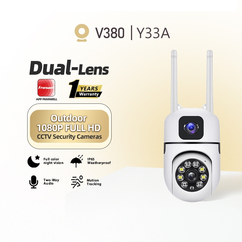 V380 Y33A Wifi CCTV Dual Lens Dual-screen Wif PTZ Rotation ...