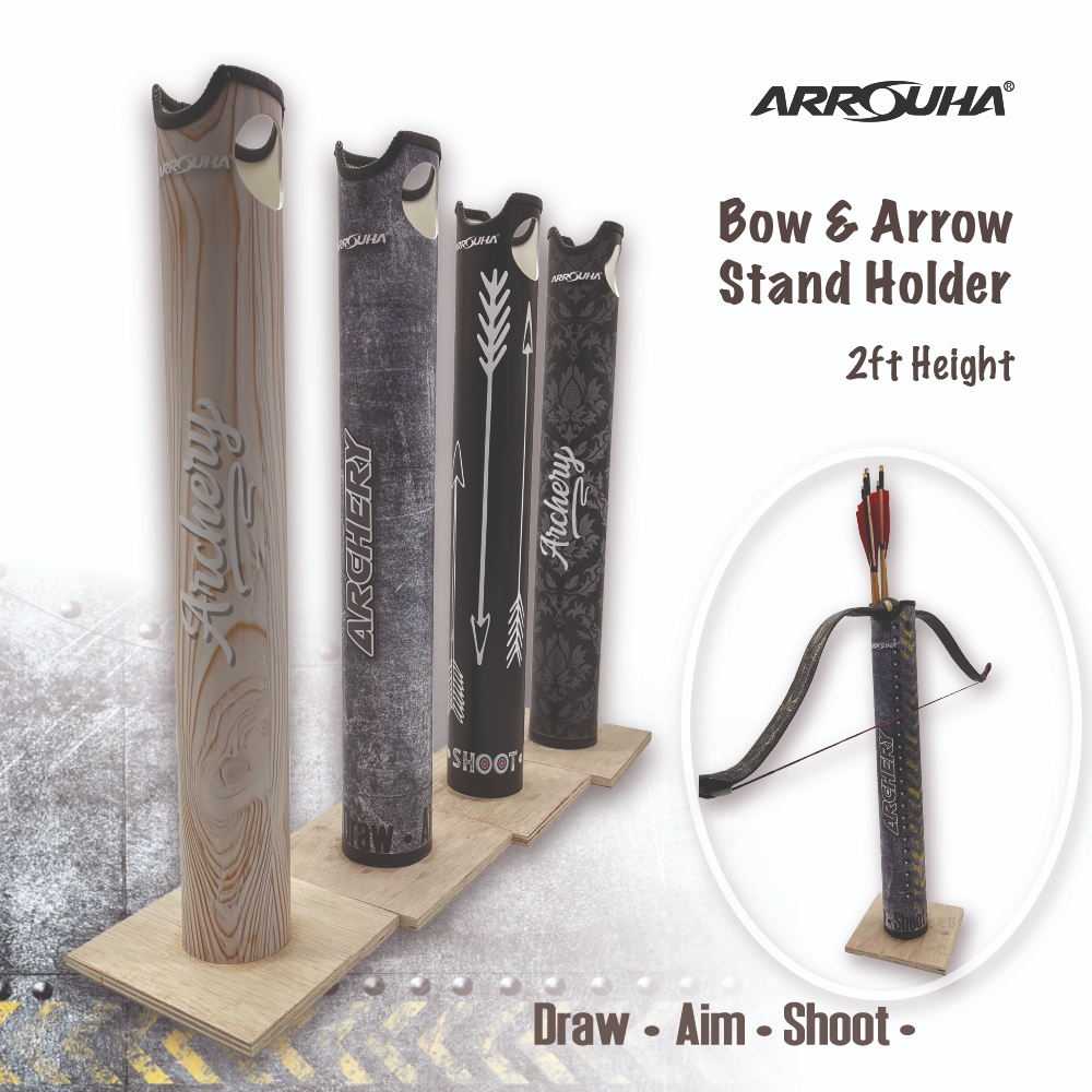 Arrouha Bow And Arrow Stand Holder 2ft Height Up to 2 Dozens Arrow ...