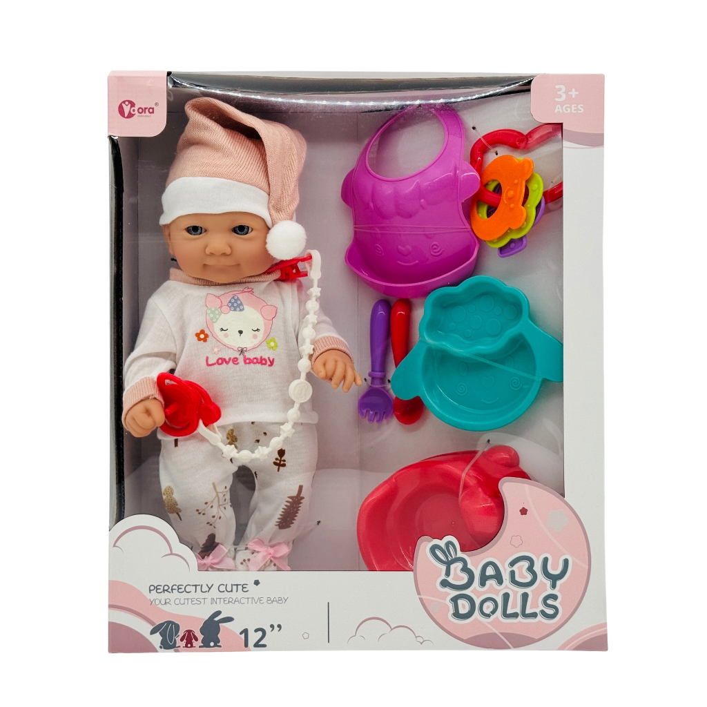 VDORA 12-Inch Perfectly Cute Baby Doll Playset with Accessories for ...