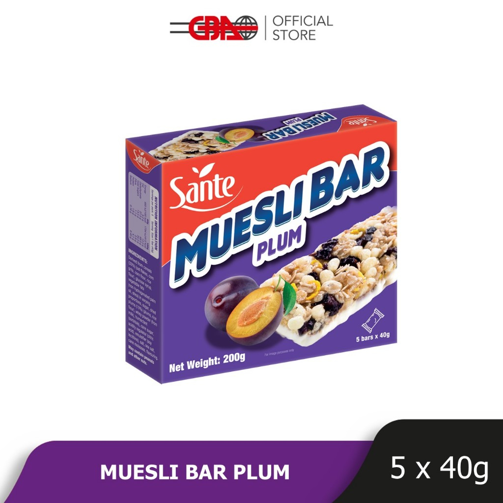 Sante Crunchy Bar Plum with Vanilla Coating 200gm | Shopee Malaysia
